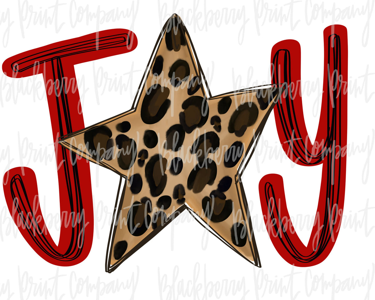 DTF Transfer Joy Leopard Star – Blackberry Bottom & CuteTeez