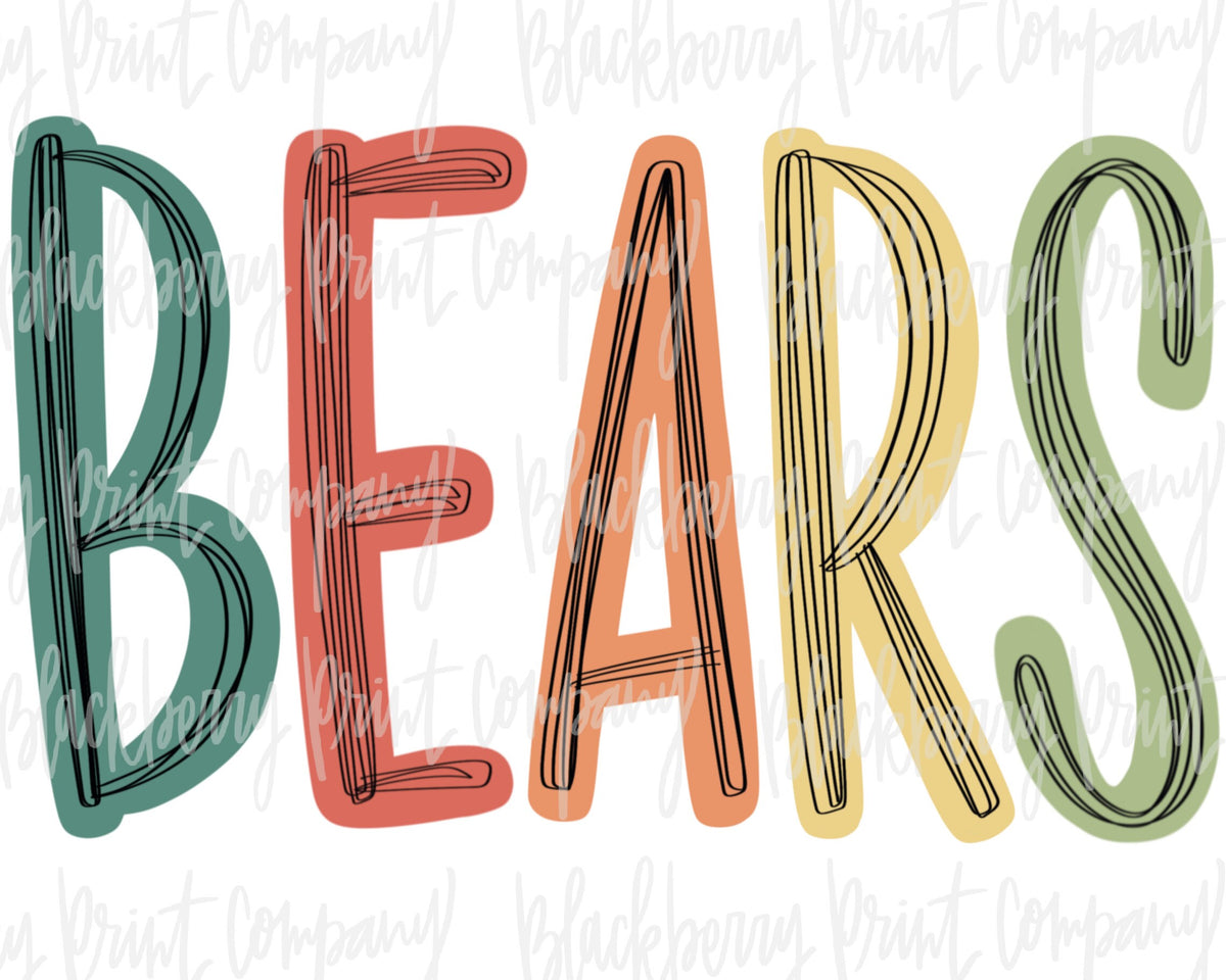 DTF Transfer Bears – Blackberry Bottom & CuteTeez