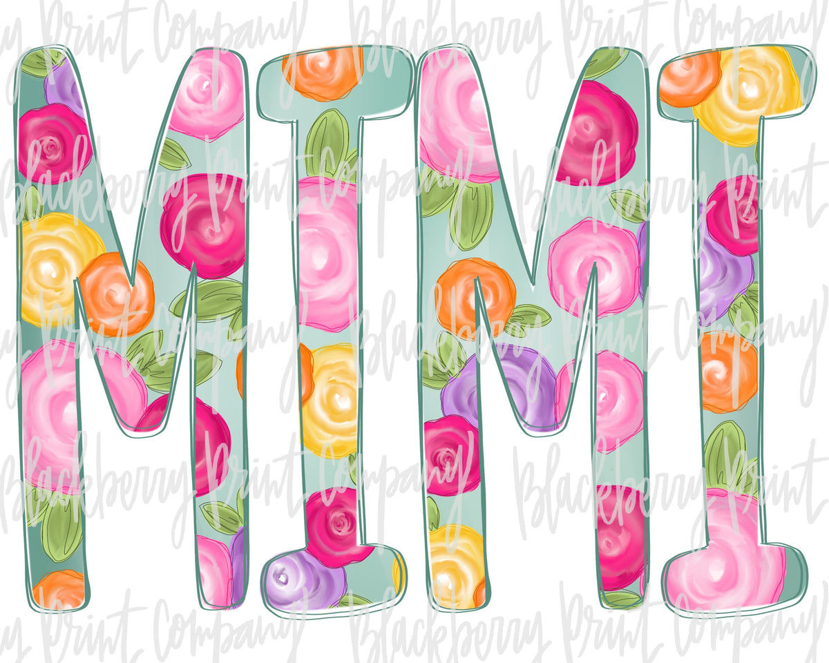 DTF Transfer Mimi Floral Fill – Blackberry Bottom & CuteTeez